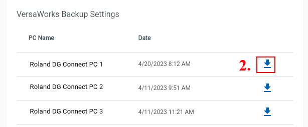 VersaWorks Backup – Roland DG Care