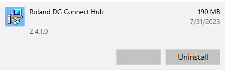 How to reinstall the Roland DG Connect Hub (Delete the configuration ...