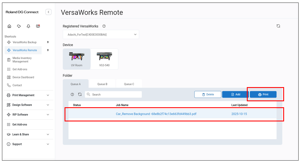 VersaWorks Remote – Roland DG Care